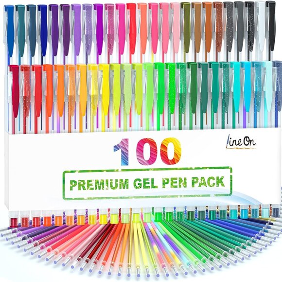 Other | 10 Pack Gel Pens Set 50 Colors Gel Pens With 50 Refills Gel Pen ...